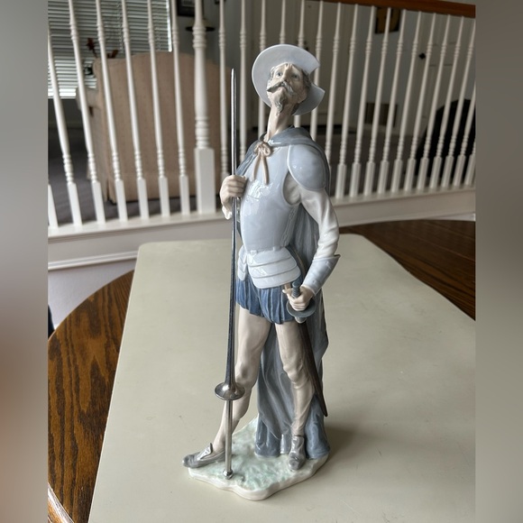 Lladro | Other | Porcelain Knight Figurine In Blue And Gray | Poshmark